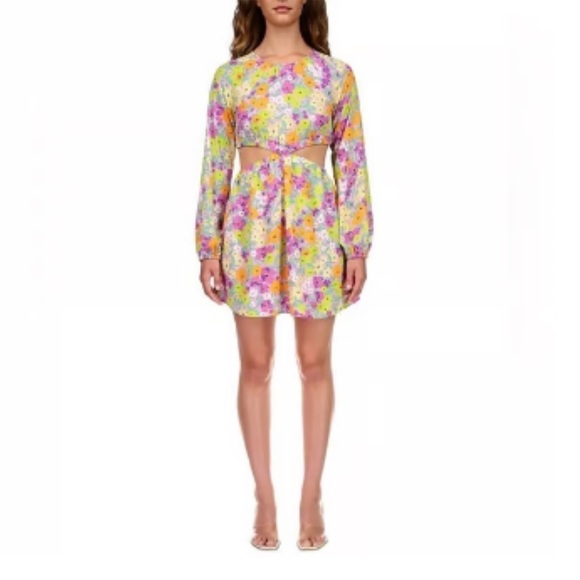 Sanctuary | Dresses | Nwt Sanctuary Long Sleeve Floral Cut Out Mini ...